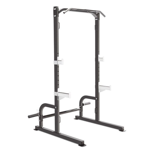 Marcy Half Cage Squat Rack with Adjustable Safety and Bar Catches ...