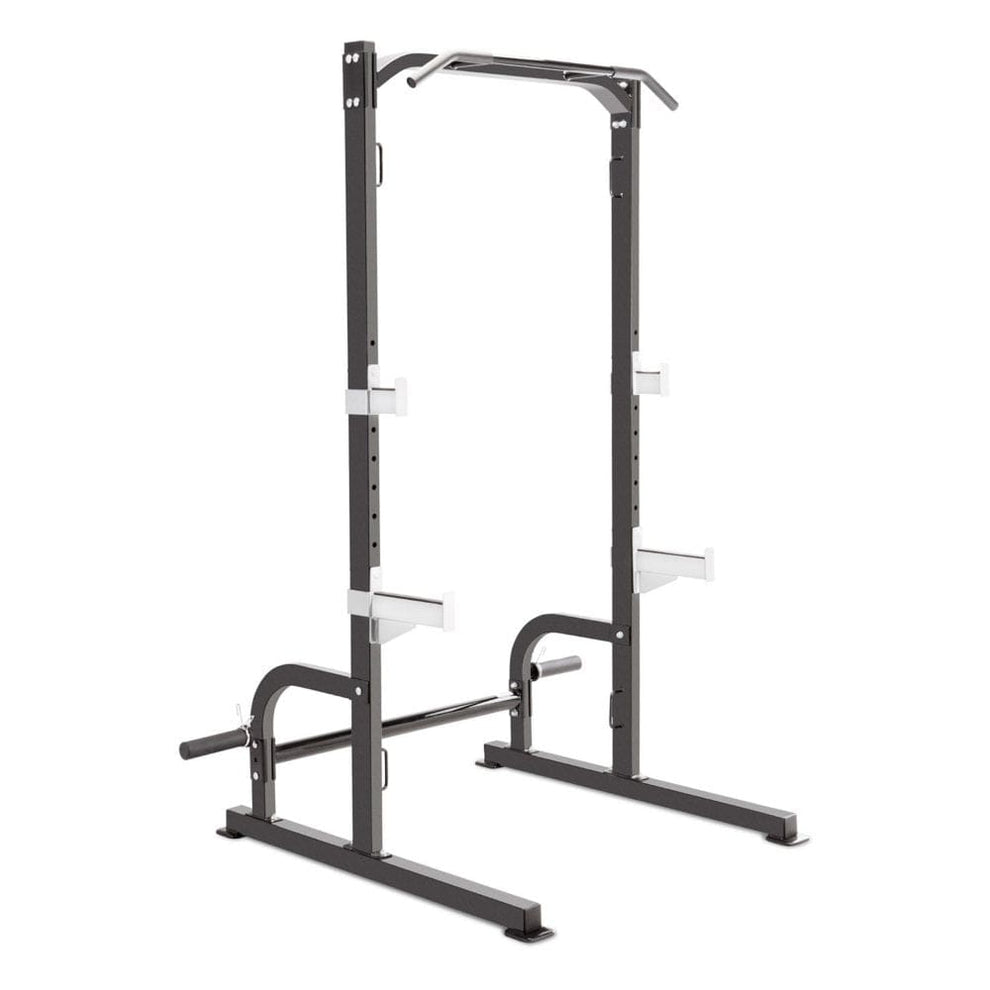 Marcy Half Cage Squat Rack with Adjustable Safety and Bar Catches ...