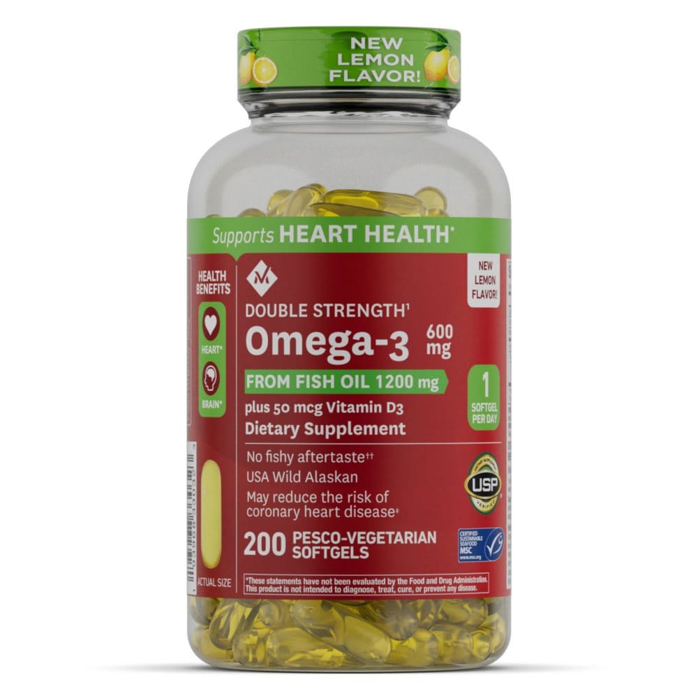 Member's Mark 600mg Omega-3 from Fish Oil with 50 mcg Vitamin D3 (200 ...