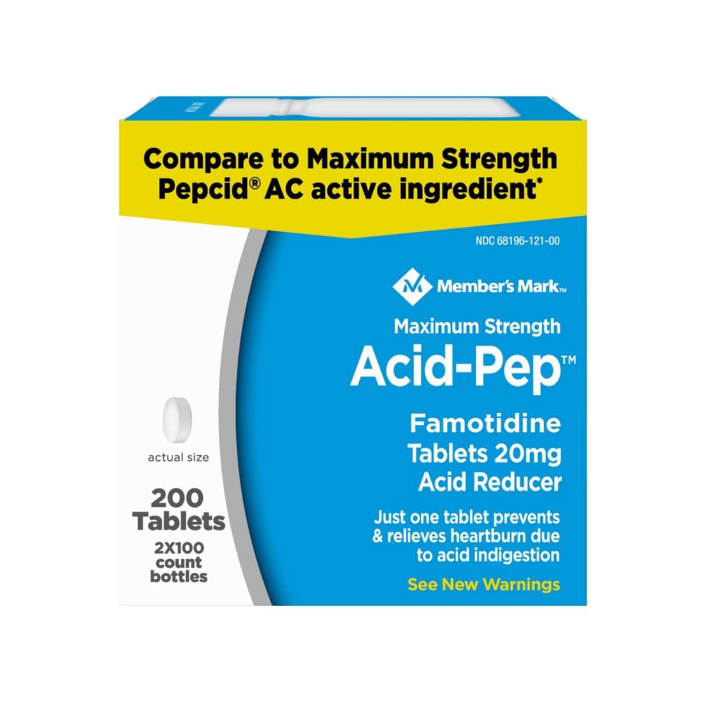 Member's Mark Acid-Pep Famotidine Tablets, 20 mg. (2pk., 100 ct./pk ...