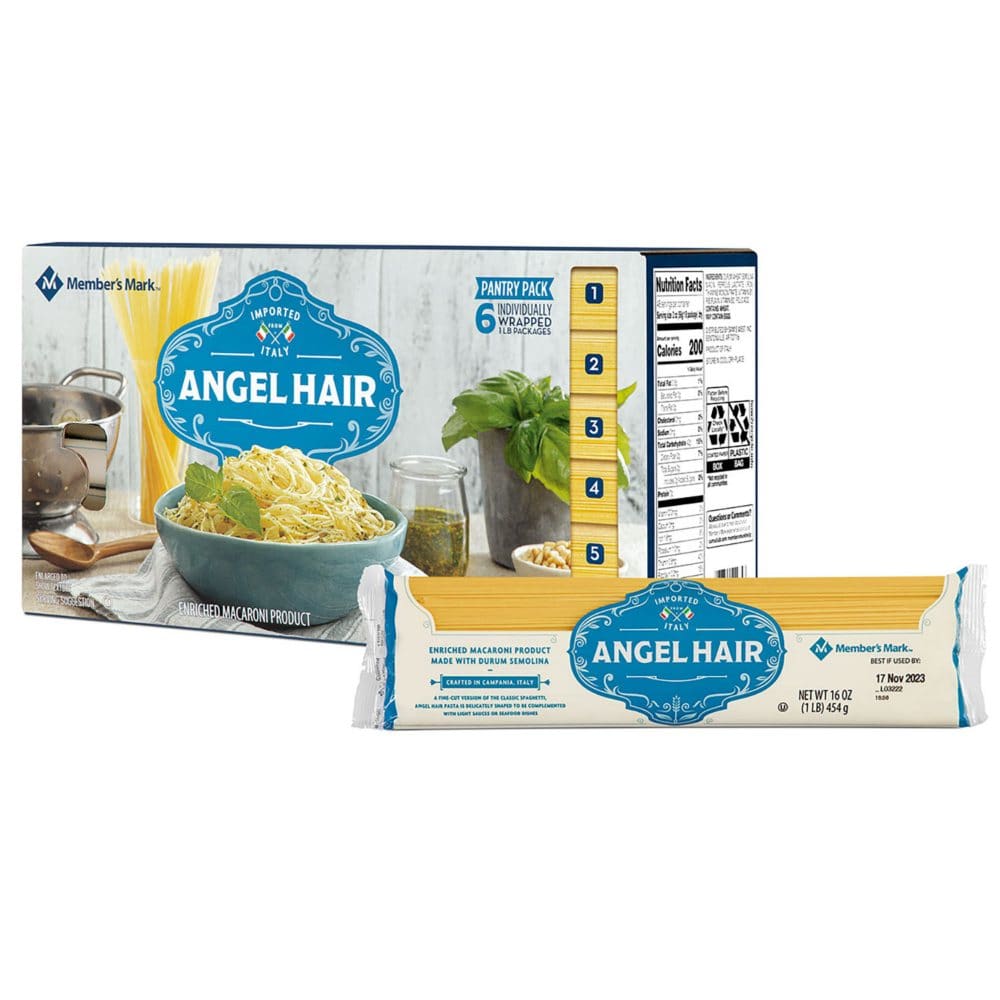 Member's Mark Angel Hair Pasta Pantry Pack (1 lb., 6 pk.) | ShelHealth