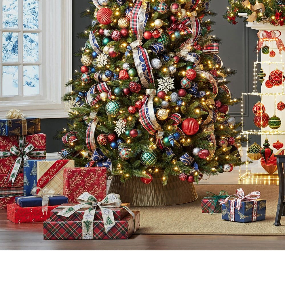 Member's Mark Holiday Christmas Tree Collar - Antiqued Gold Finish ...