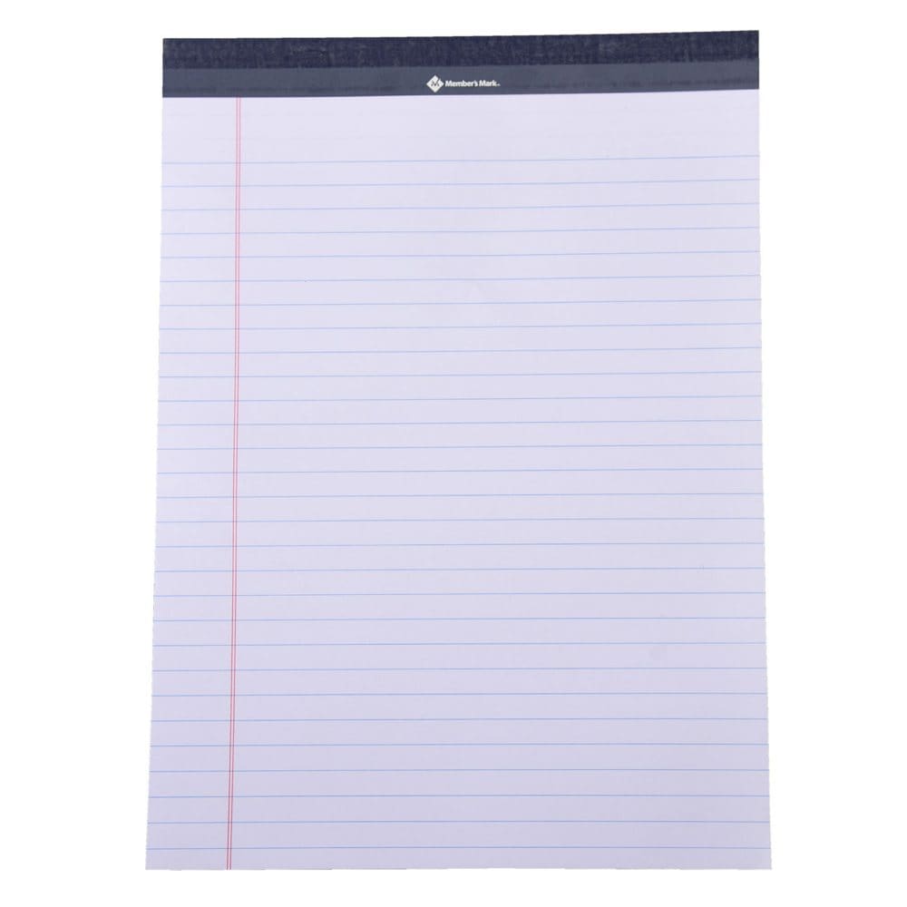 Member's Mark Legal Pad - Perforated White 15-Pack (Pack of 2) | ShelHealth