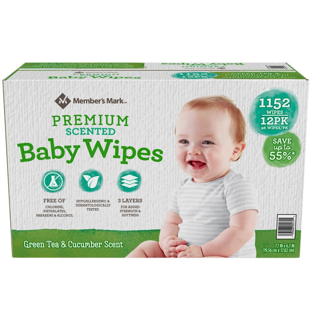 Member's Mark Premium Scented Baby Wipes (1152 ct.) | ShelHealth