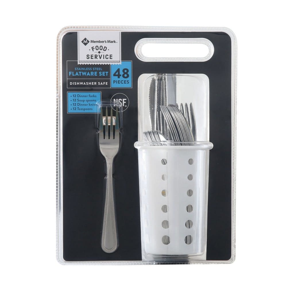 Member's Mark Stainless Steel Flatware Set (48 pcs.) | ShelHealth