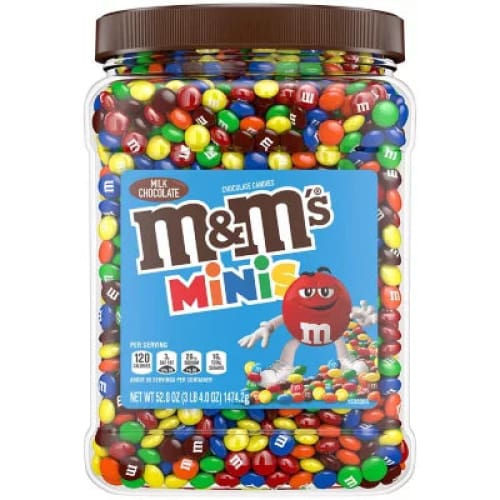 M&M’S Minis Milk Chocolate Candy Resealable Bulk Jar (52 oz.) | ShelHealth