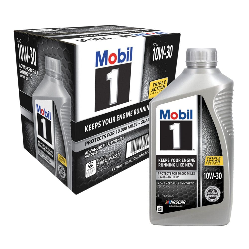 Mobil 1 10W-30 Motor Oil (6-pack, 1 quart bottles) (Pack of []) | ShelHealth