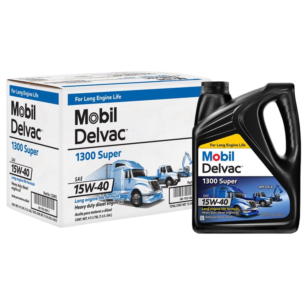 Mobil Delvac 1300 Super 15W-40 Case (4-pack/1 gallon bottles) (Pack of ...
