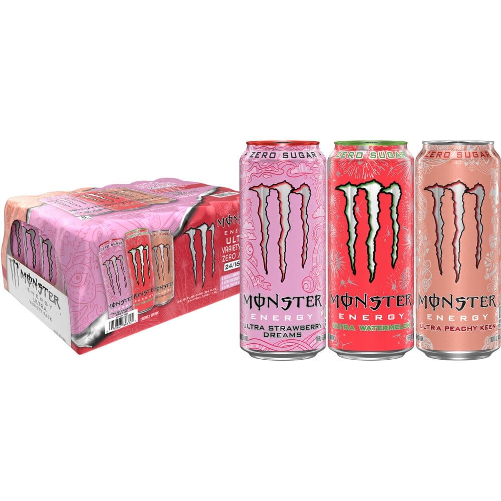 Monster Energy Ultra Variety Pack, Strawberry Dreams, Watermelon ...