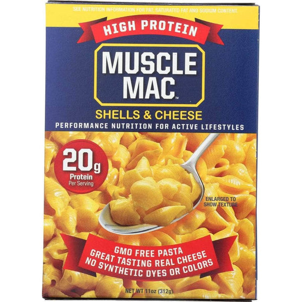 Muscle Mac Shells and Cheese High Protein, 11 oz (Case of 4) | ShelHealth