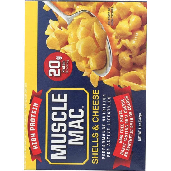 Muscle Mac Shells and Cheese High Protein, 11 oz (Case of 4) | ShelHealth