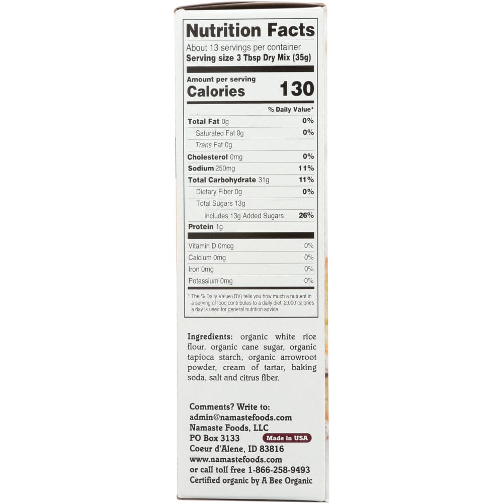 NAMASTE FOODS: Organic Quick Bread and Muffin Mix, 16 oz (Case of 2 ...
