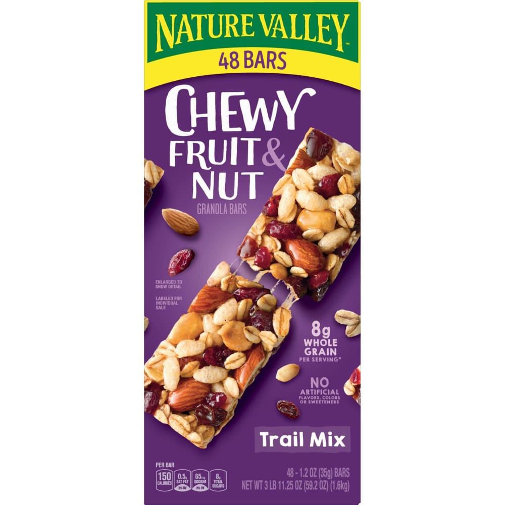 Nature Valley Fruit & Nut Trail Mix Chewy Granola Bars, 48 ct. | ShelHealth