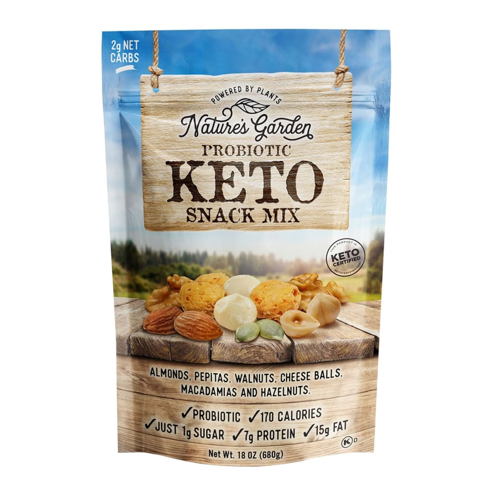 Nature's Garden Probiotic Keto Snack Mix, 18 oz. | ShelHealth
