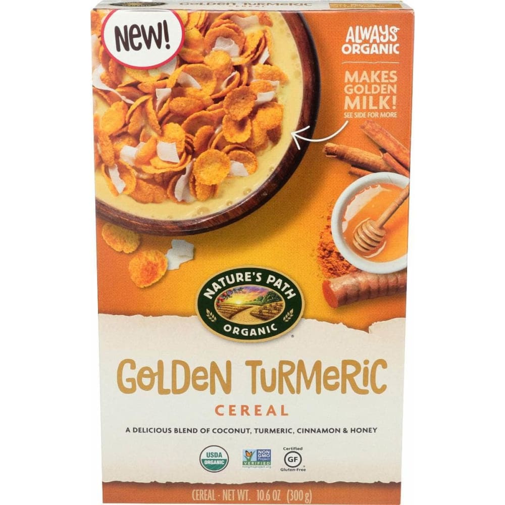 NATURES PATH Golden Turmeric Cereal, 10.6 oz (Case of 4) | ShelHealth