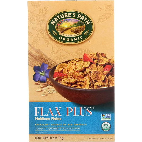 Nature's Path Organic Flax Plus Multibran Flakes Cereal, 13.25 oz (Case ...