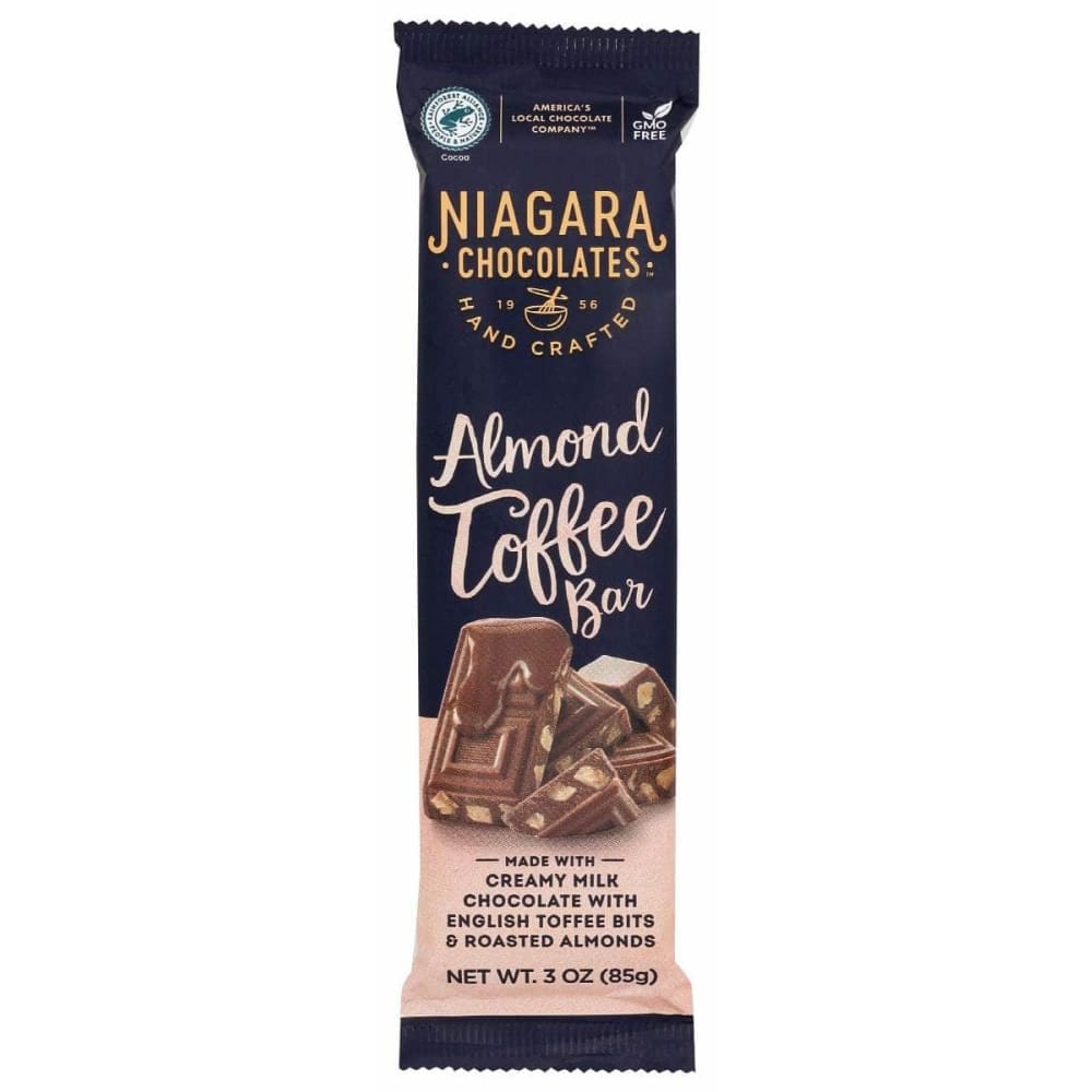 NIAGARA: Milk Chocolate Almond Toffee Bar, 3 oz (Case of 4) | ShelHealth