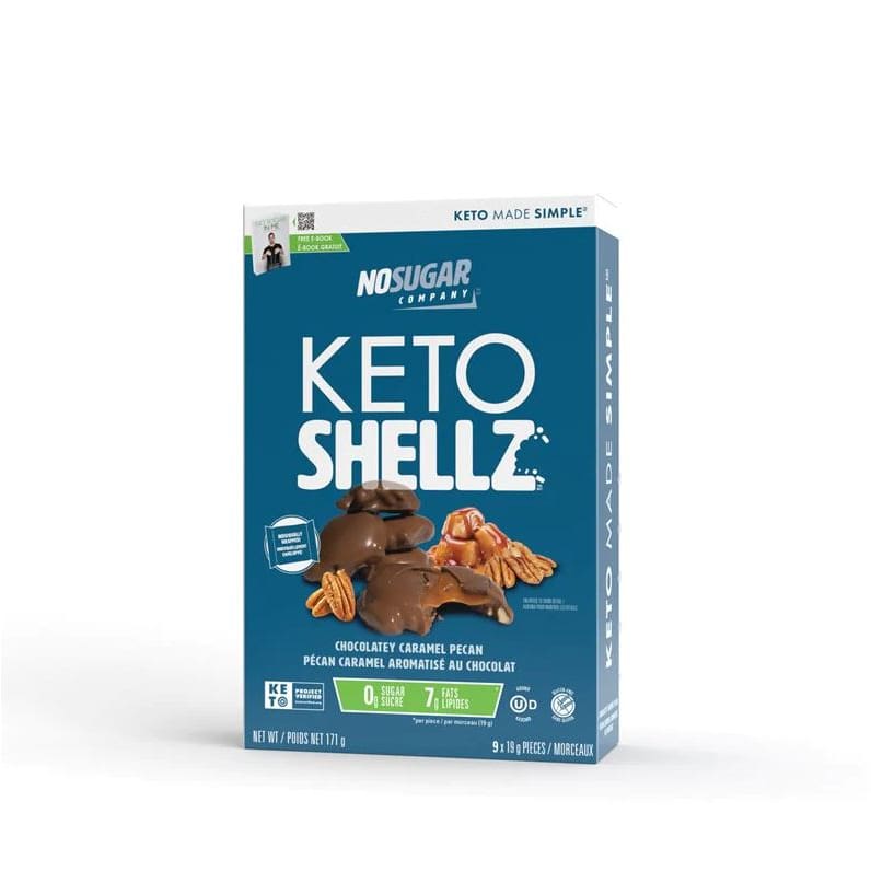 NO SUGAR COMPANY: Chocolatey Caramel Pecan Keto Shellz, 171 gm (Pack of ...