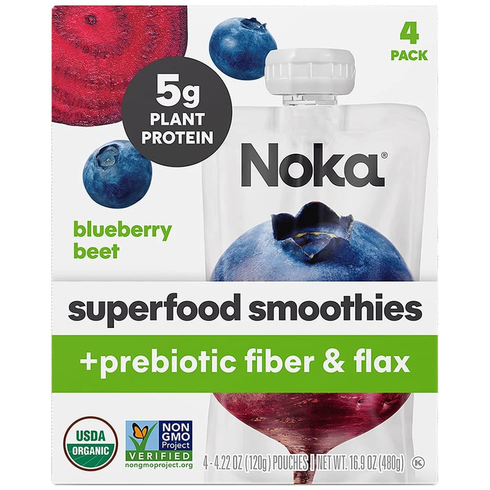 NOKA Organic Blueberry Beet Superfood Smoothie, 4 pc (Pack of 3 ...