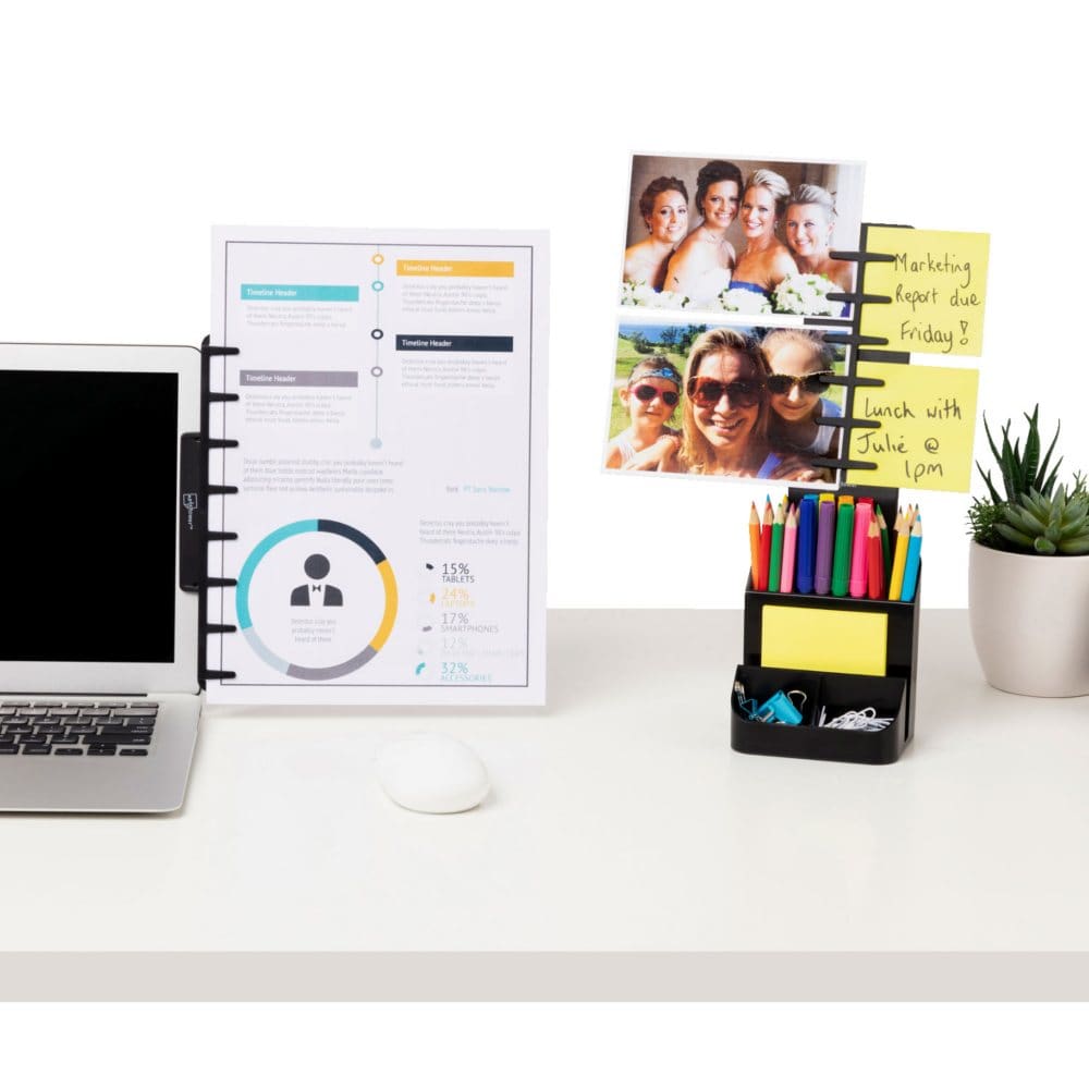 Note Tower Productivity Combo - Monitor Document Holder and Desktop ...