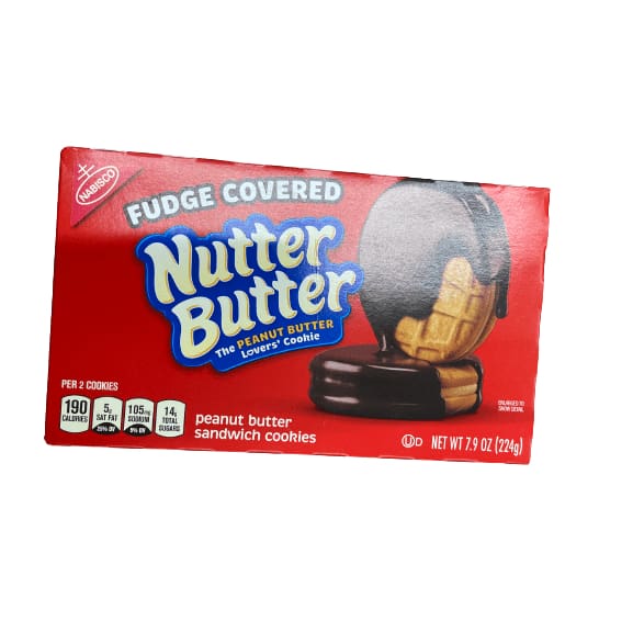 Nutter Butter Fudge Covered Peanut Butter Sandwich Cookies, 7.9 oz ...