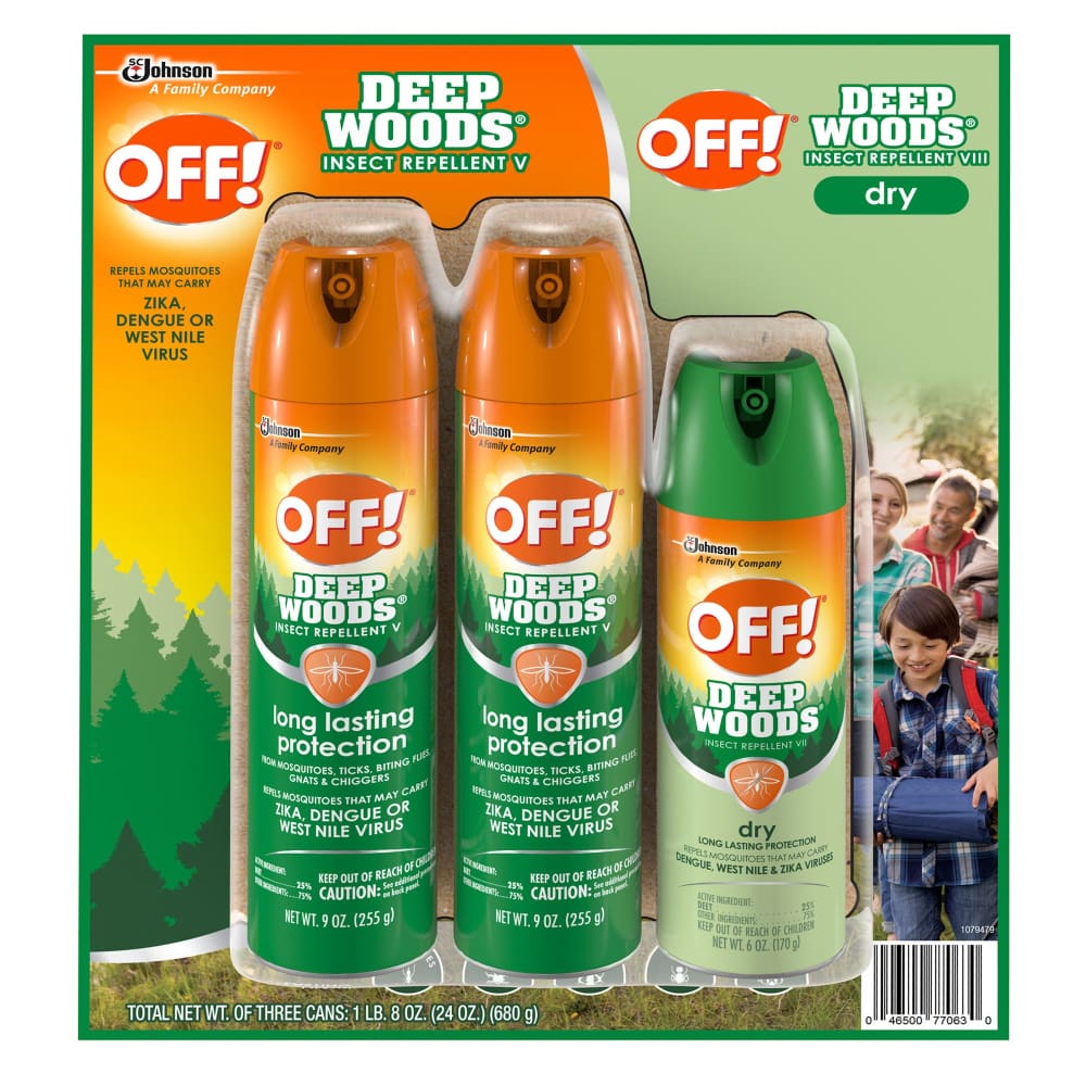 OFF! Deep Woods and Deep Woods Dry Mosquito Insect Repellent Combo Pack ...
