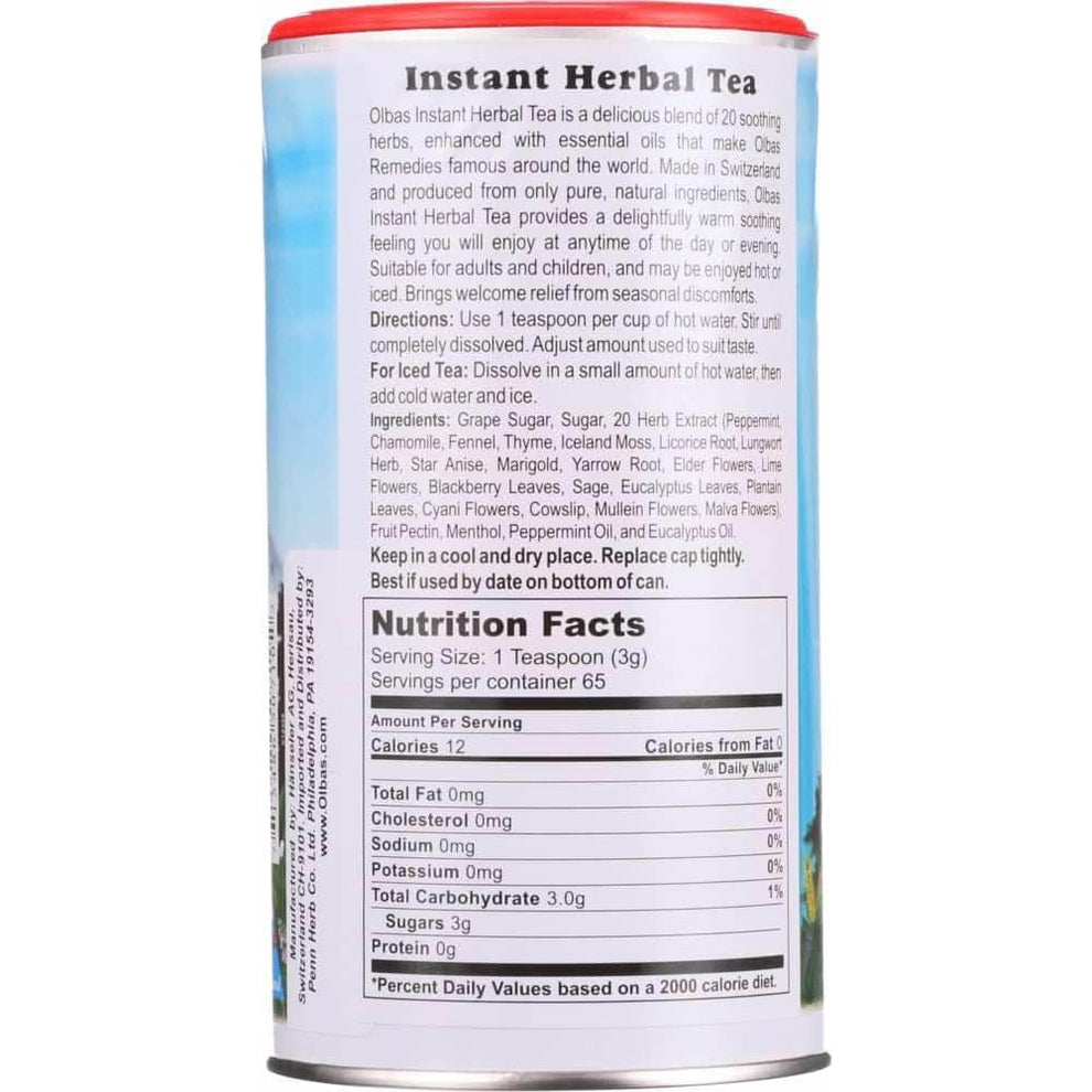 Olbas Herbal Tea, 7 Oz | ShelHealth