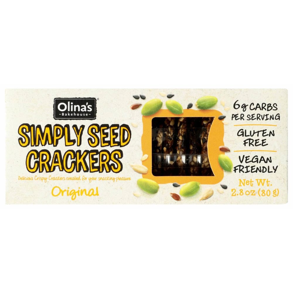 OLINAS BAKEHOUSE Original Simply Seed Crackers, 2.8 oz (Case of 4 ...