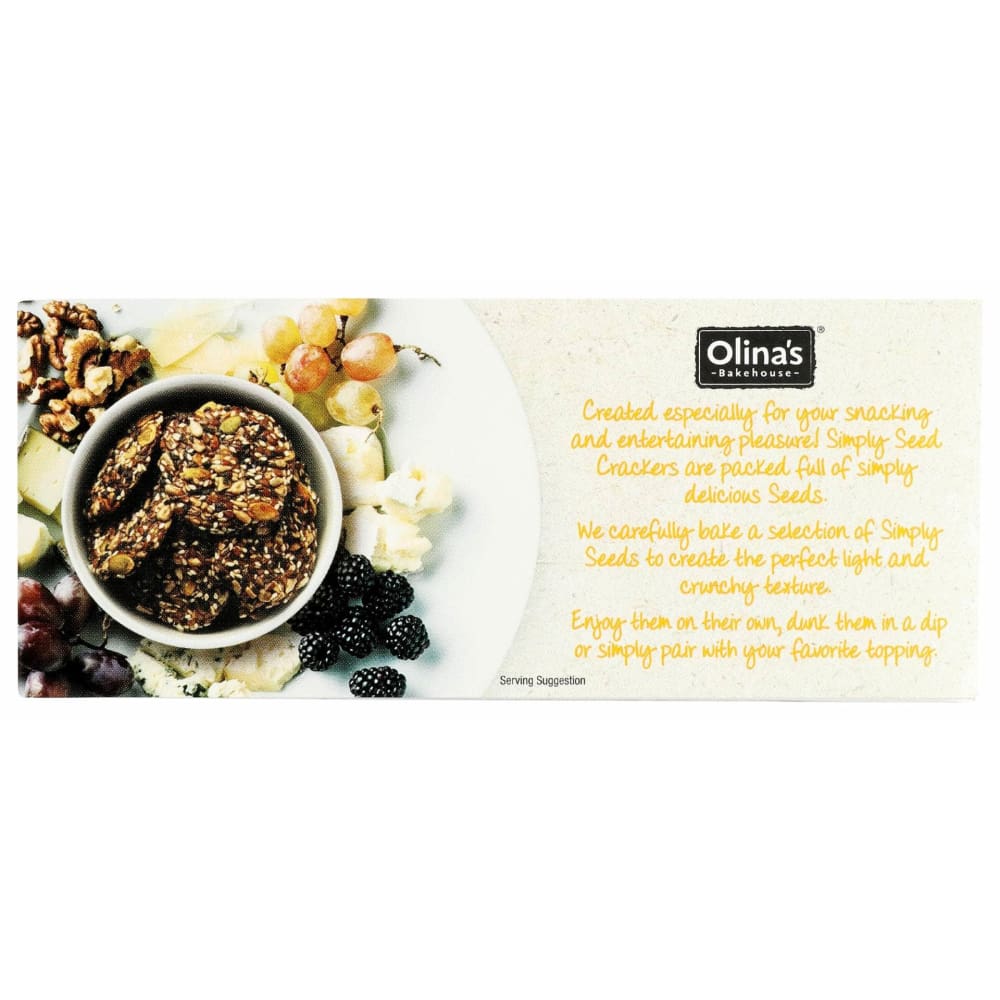 OLINAS BAKEHOUSE Original Simply Seed Crackers, 2.8 oz (Case of 4 ...
