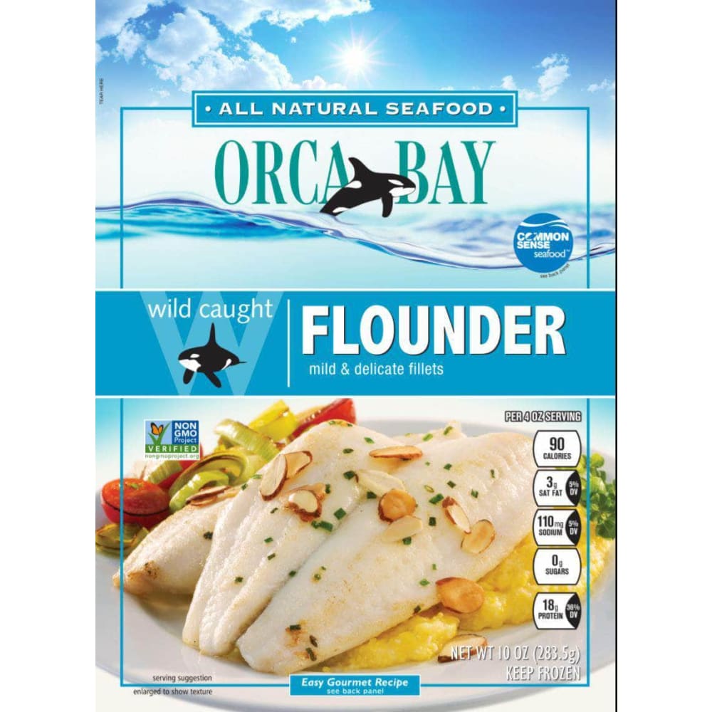 Orca Bay Flounder Mild & Delicate Fillets, 10 oz (Case of 3) | ShelHealth