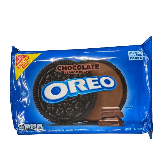 OREO Chocolate Flavored Creme Chocolate Sandwich Cookies, Family Size ...