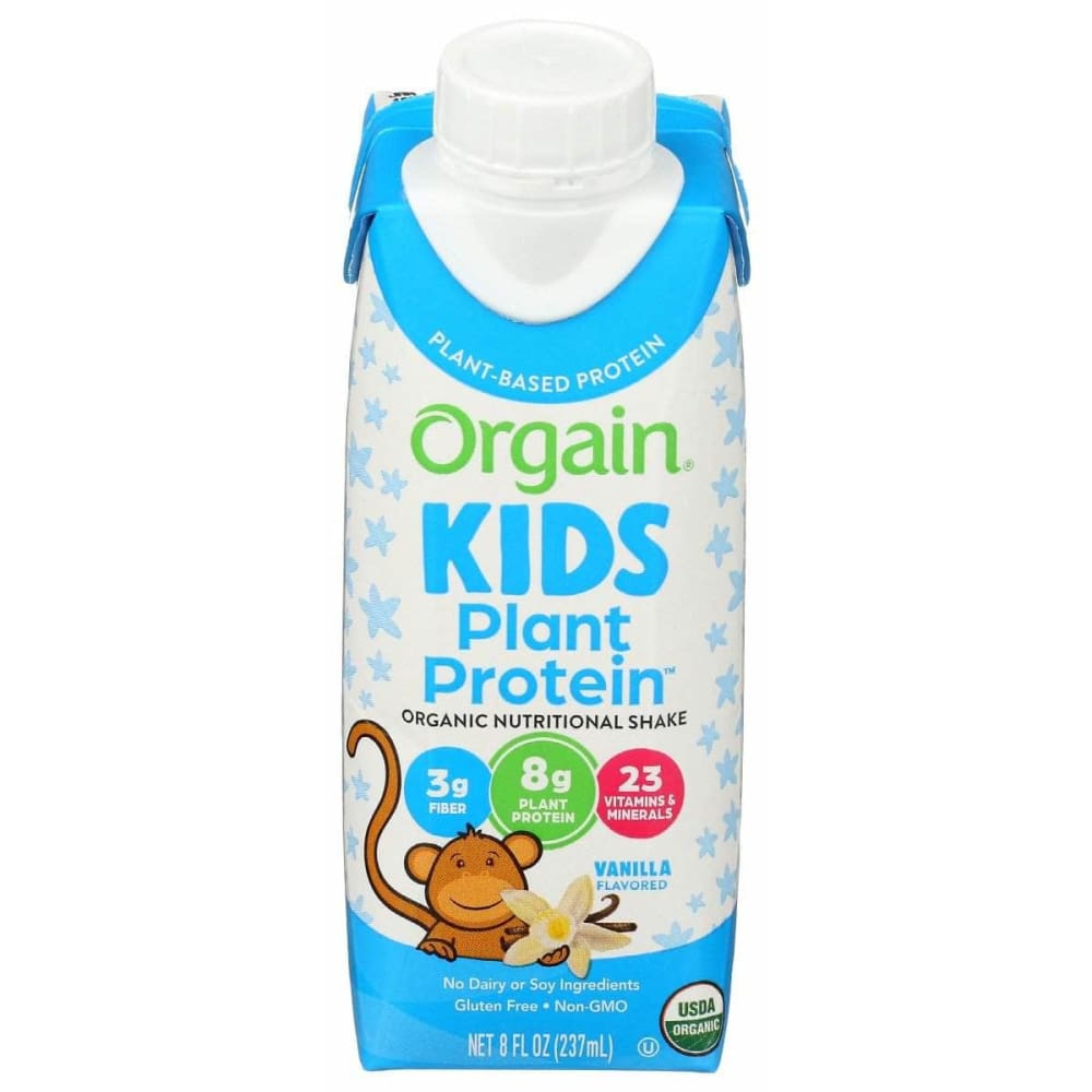 Orgain Kids Plant Protein Shake Vanilla, 8 Fo (Case of 5) | ShelHealth