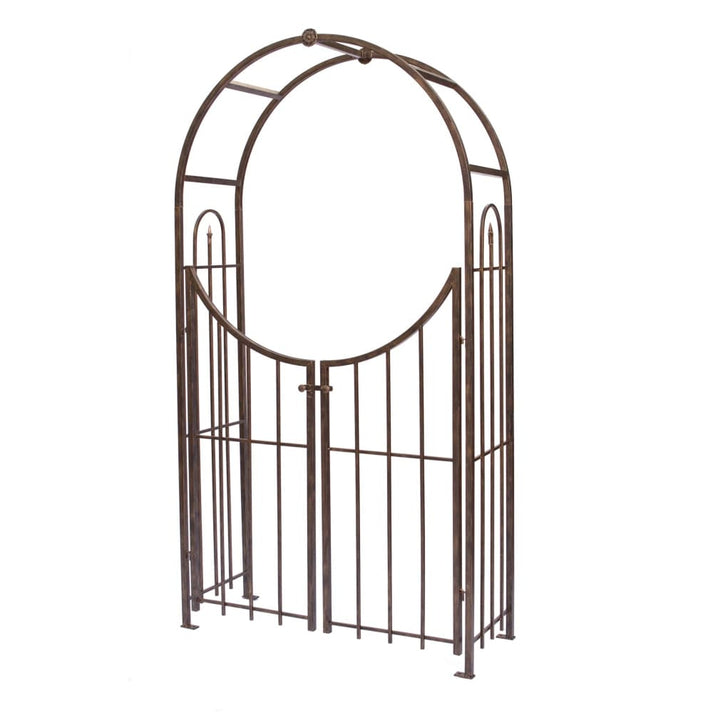 Panacea Steel Arched Arbor with Gate, 50"W x 90"H | ShelHealth