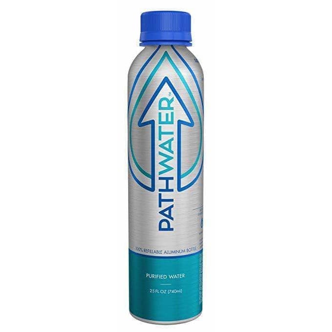 Pathwater Purified Water Aluminum Bottle, 25 fo (Case of 4) | ShelHealth