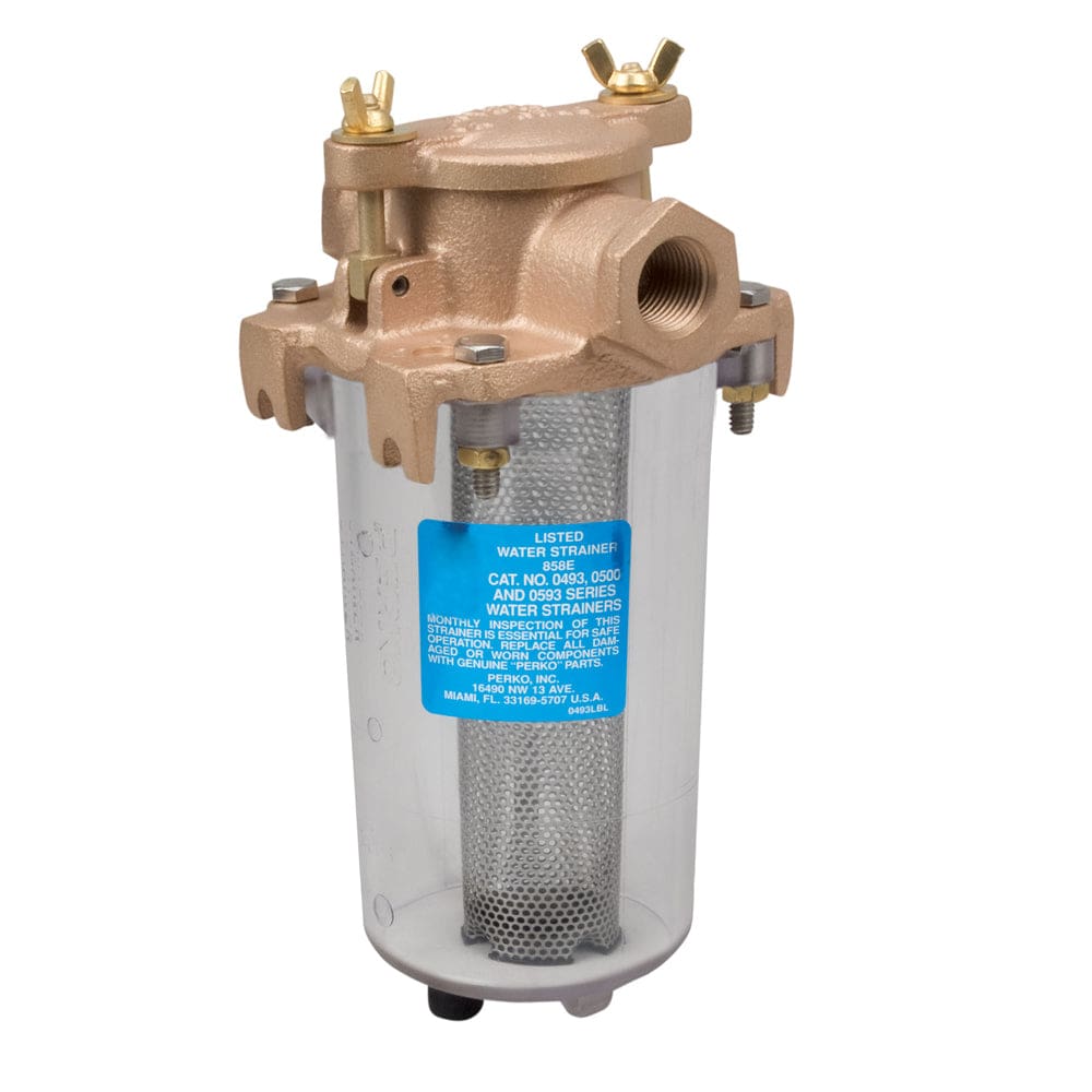 Perko Lightweight Intake Water Strainer - Clear Body - 3/ 4" Pipe Size ...