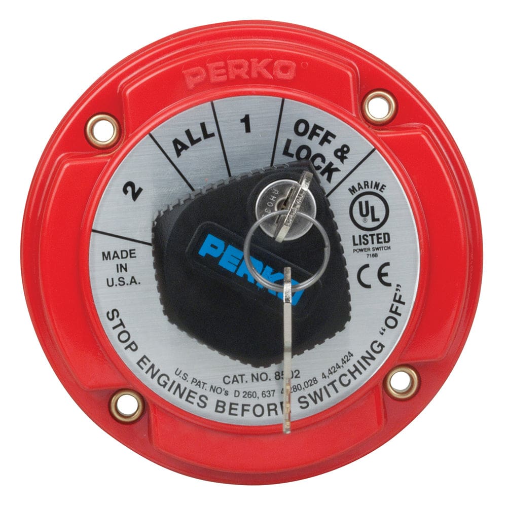 Perko Medium Duty Battery Selector Switch w/ Key Lock | ShelHealth