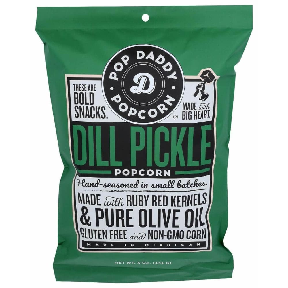 POP DADDY POPCORN: Dill Pickle Popcorn, 5 oz (Case of 4) | ShelHealth