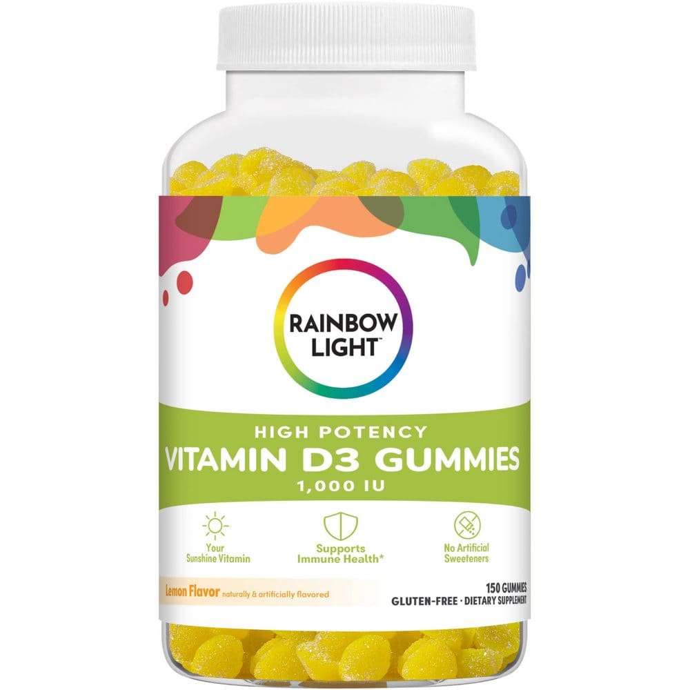 Rainbow Light High Potency Vit D3 1000 IU Gummy Dietary Supplement ...