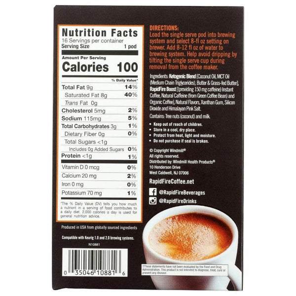 RAPID FIRE: Coffee Pods Caramel Macch, 1 ea | ShelHealth