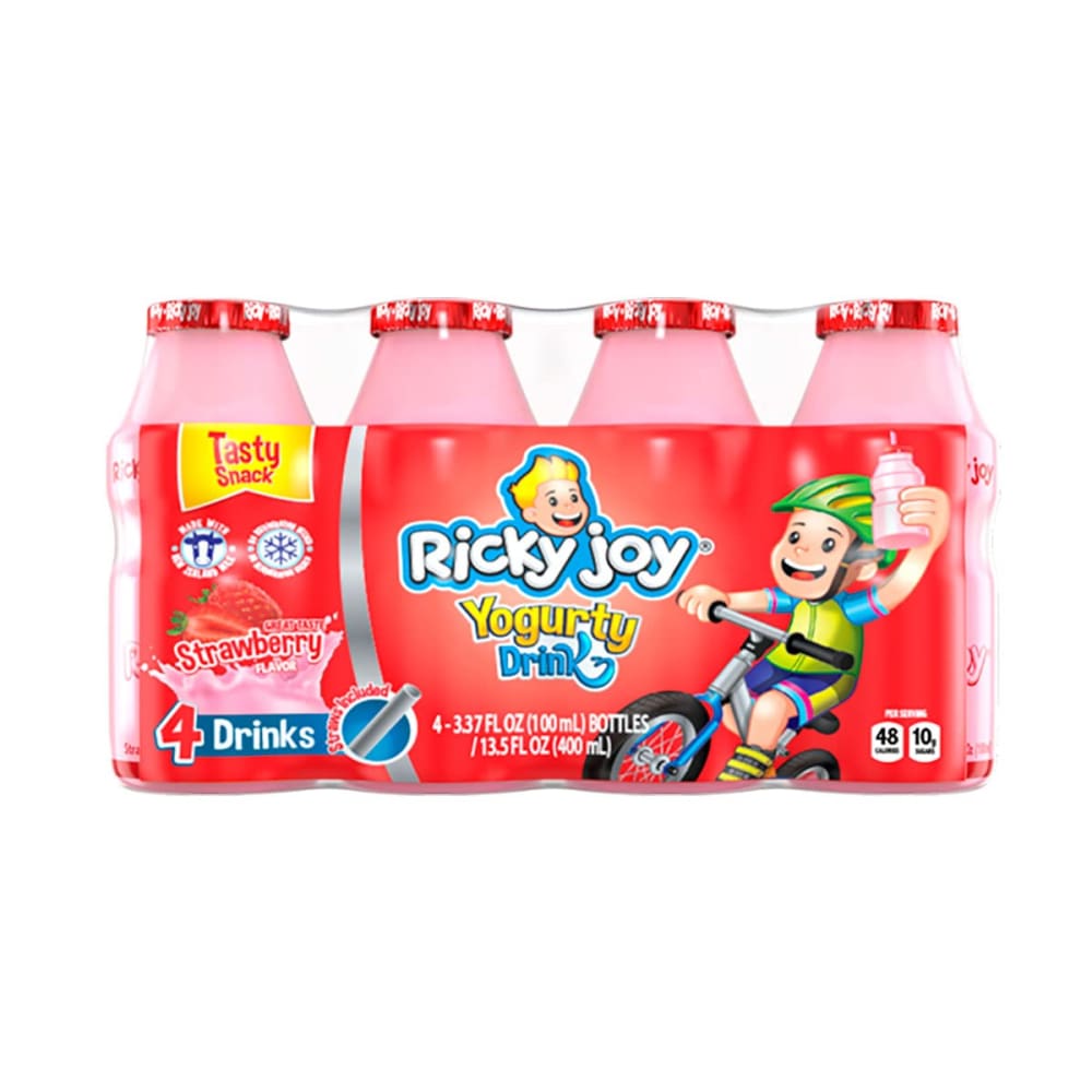 RICKY JOY: Yogurty Drink Strawberry, 13.5 oz (Pack of 5) | ShelHealth