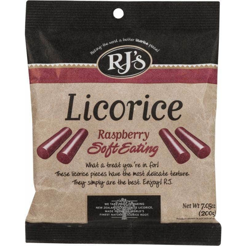 Rjs Licorice Natural Raspberry Soft Eating Licorice, 7.05 oz (Case of 4 ...