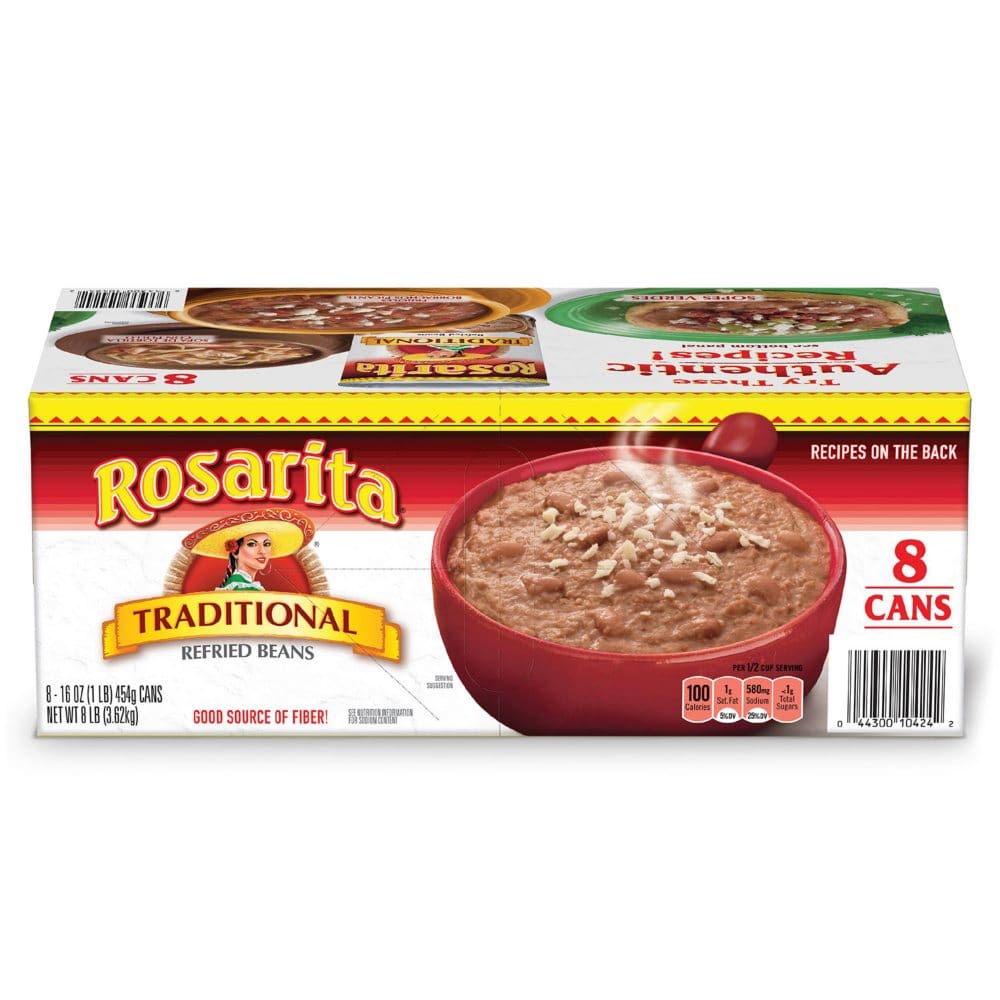 Rosarita Traditional Refried Beans (8 pk.) (Pack of 2) | ShelHealth