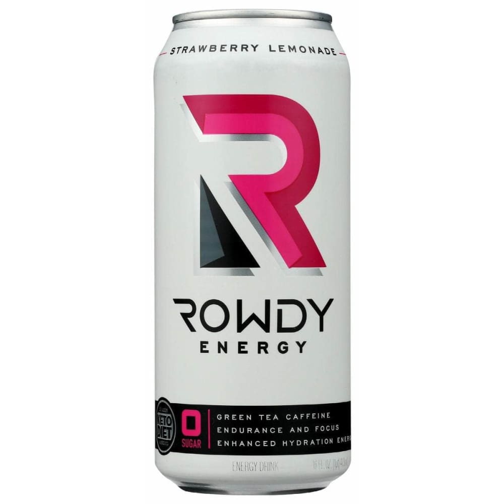 ROWDY ENERGY: Drink Energy Strawberrybry Lemon, 16 fo (Case of 5 ...