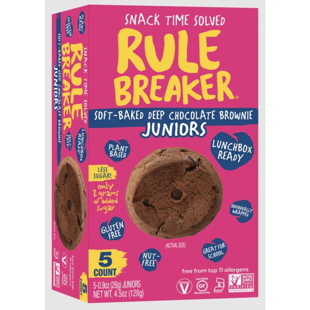 RULE BREAKER SNACKS: Cookies Chickpea Brownie, 4.5 oz (Case of 4 ...