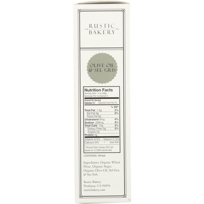 RUSTIC BAKERY: Flatbread with Olive Oil and Sel Gris, 6 oz (Case of 3 ...