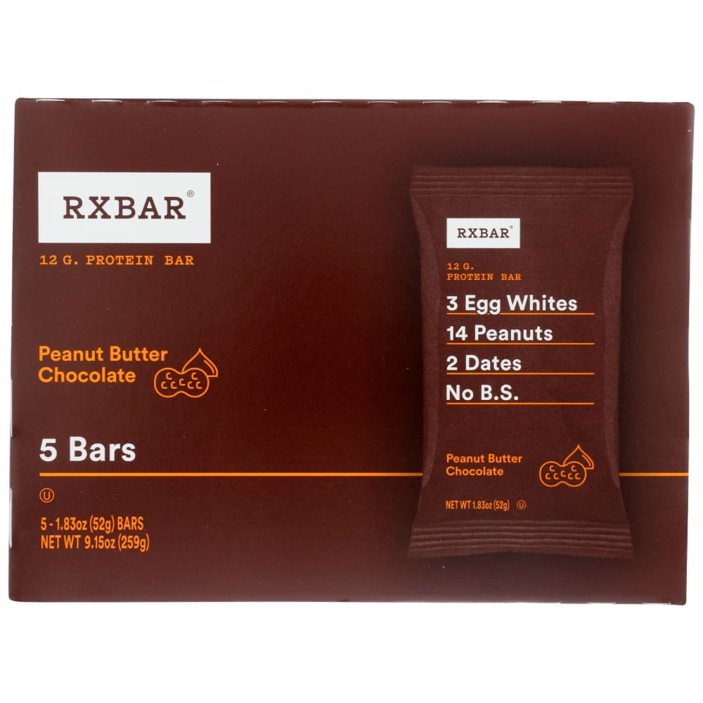 RXBAR: Peanut Butter Chocolate Protein Bars, 5 pk (Pack of 2) | ShelHealth