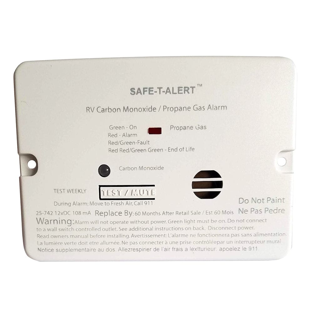 Safe-T-Alert Combo Carbon Monoxide Propane Alarm - Flush Mount - Mini ...