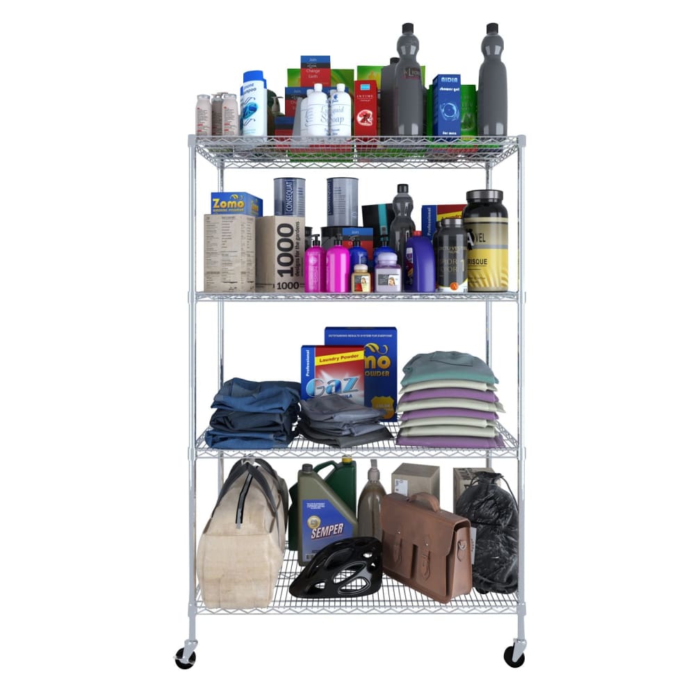 SafeRacks 24" x 48" x 72" 4-Tier Wire Shelving | ShelHealth
