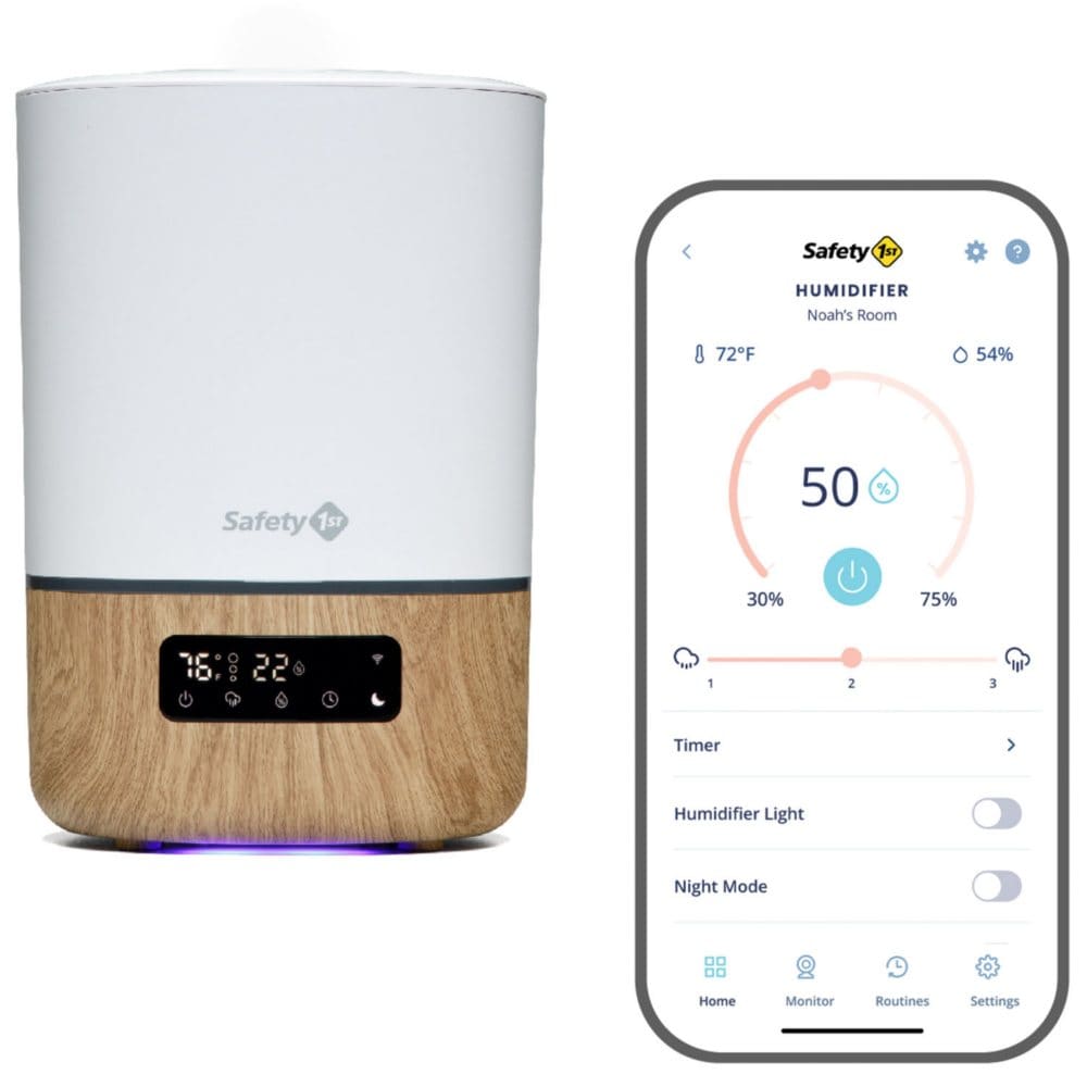 Safety 1st Smart Humidifier, Natural with White | ShelHealth