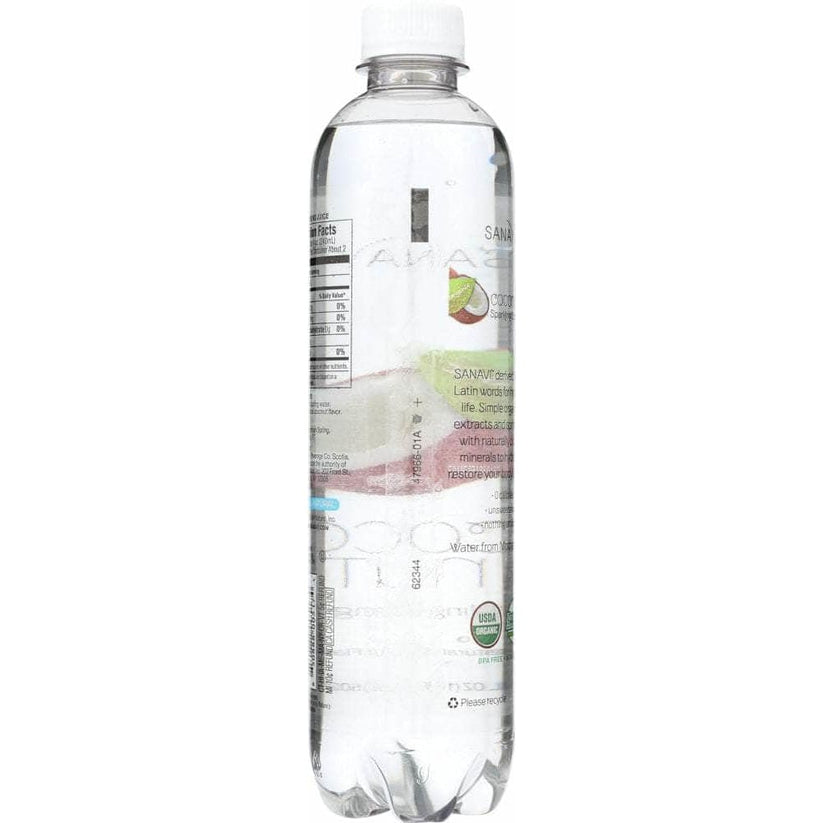 Sanavi Water Sparkling Spring Coconut, 17 fl. oz. (Case of 5) | ShelHealth